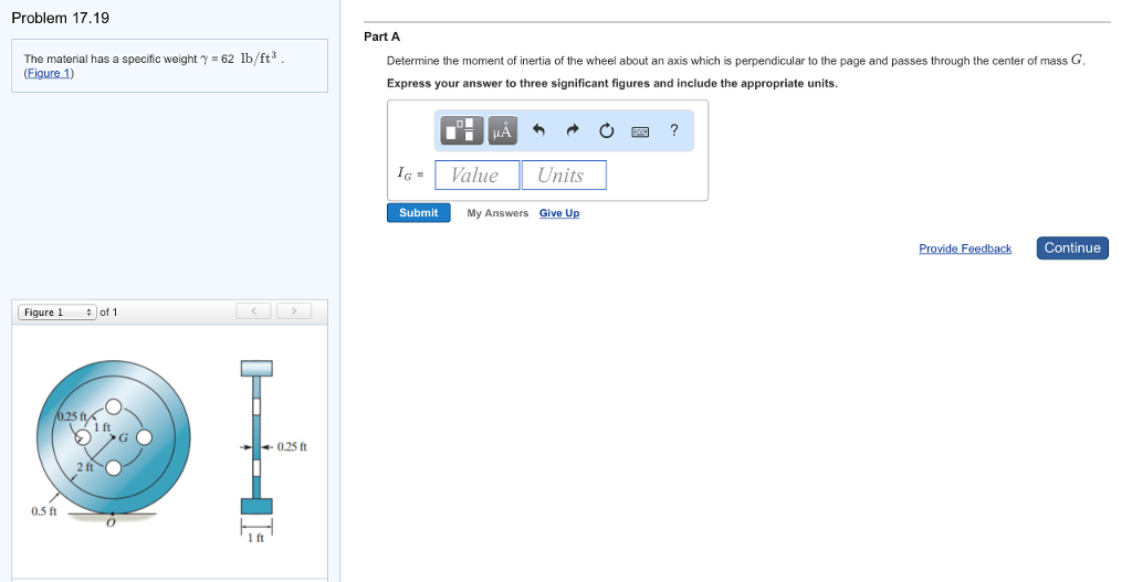 Solved The material has a specific weight gamma = 62 | Chegg.com