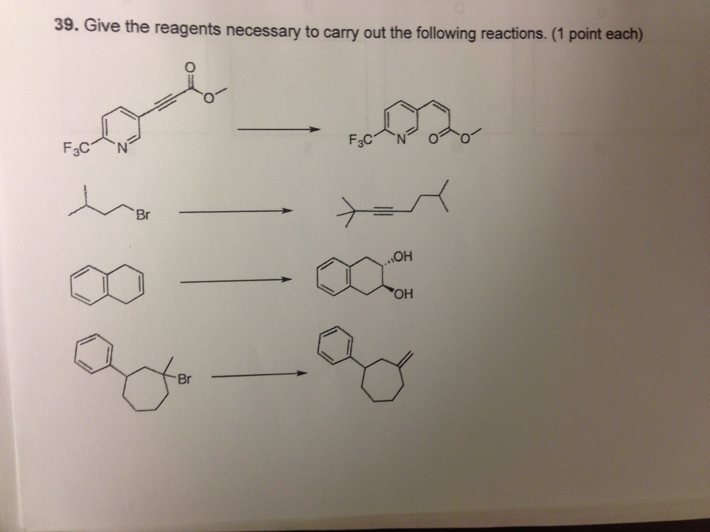 Solved Give the reagents necessary to carry out the | Chegg.com Solved Give the reagents necessary to carry out the | Chegg.com