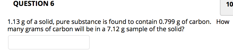 Solved 1.13 g of a solid, pure substance is found to contain | Chegg.com