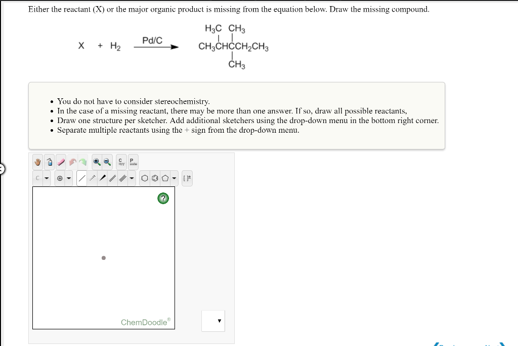 Solved Either the reactant(X or the major organic product is | Chegg.com