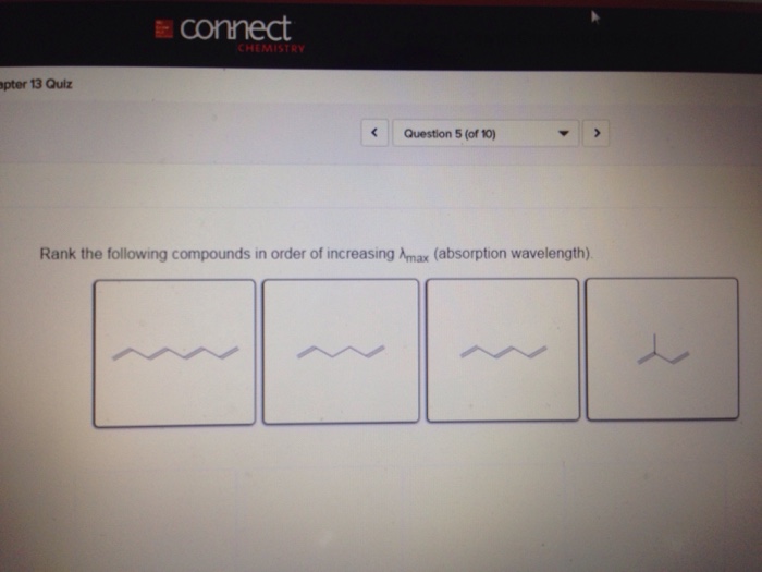 Solved Rank the following compounds in order of increasing | Chegg.com Solved Rank the following compounds in order of increasing | Chegg.com