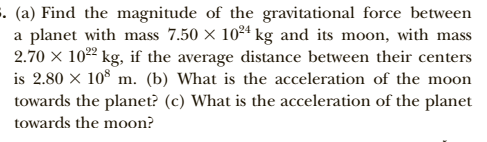 Solved . (a) Find the magnitude of the gravitational force | Chegg.com