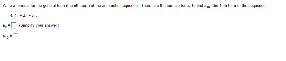 Solved Write a formula for the general term (the nth term) | Chegg.com