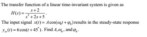 Solved The transfer function of a linear time-invariant | Chegg.com
