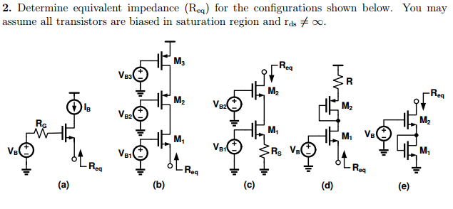 Solved 2. Determine equivalent impedance (Re) for the | Chegg.com