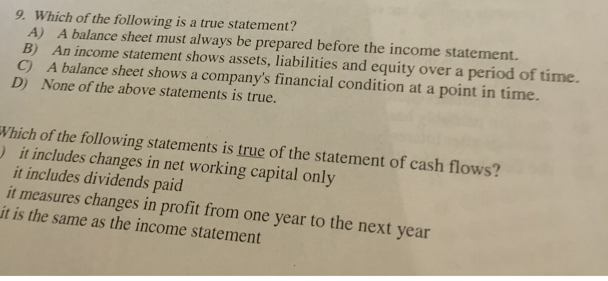 Solved Which of the following is a true statement? A | Chegg.com