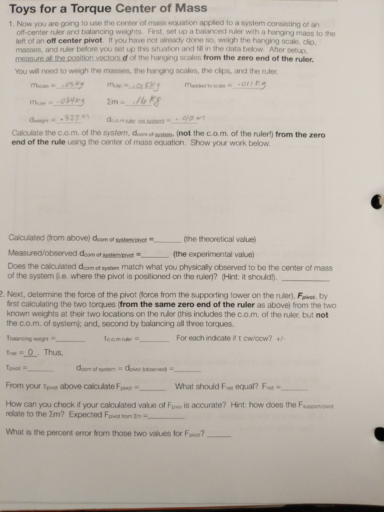 mscale-1 .05kg mscale-2=0.05kg mclip-1=.015kg | Chegg.com