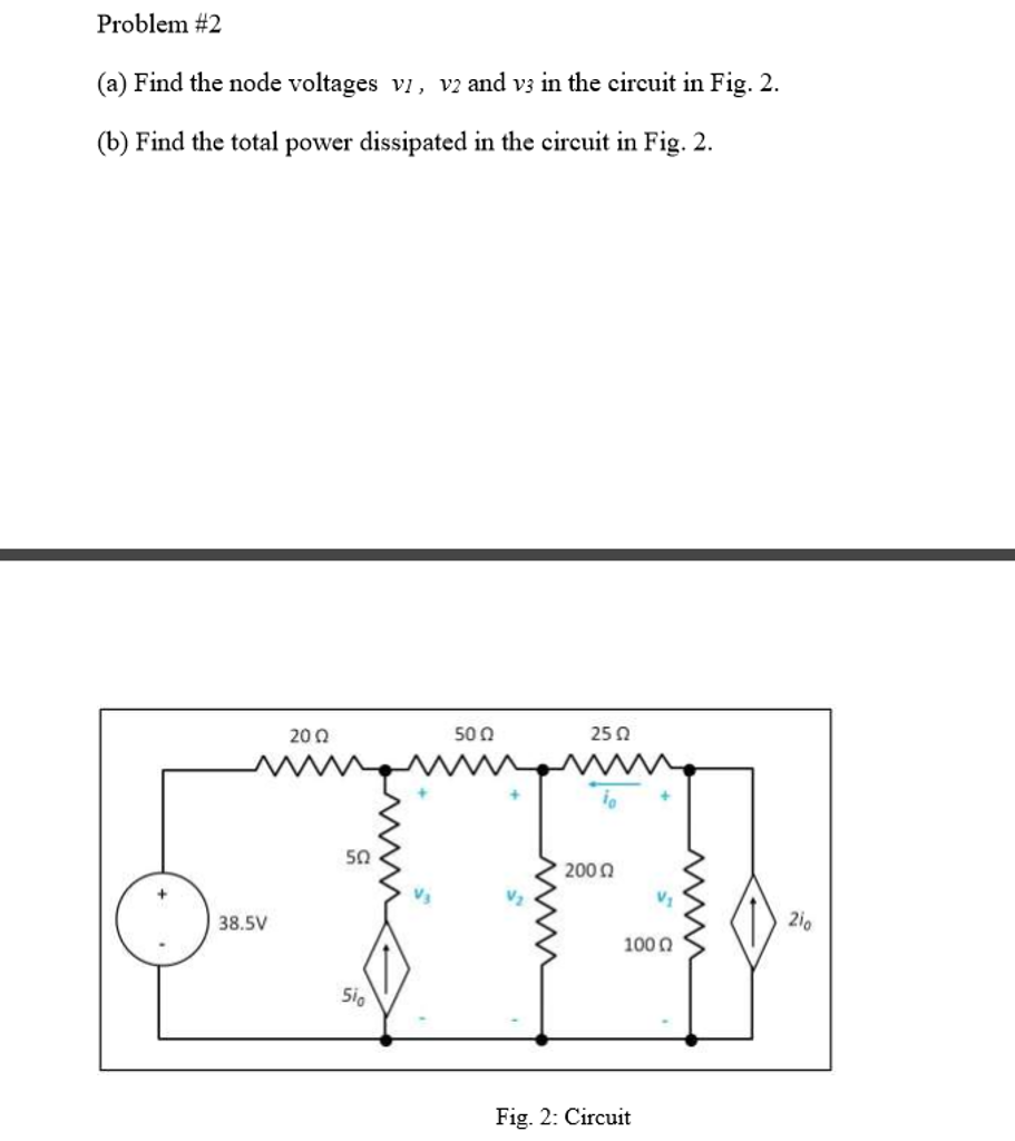 Solved Find the node voltages v_1, v_2 and v_3 in the | Chegg.com