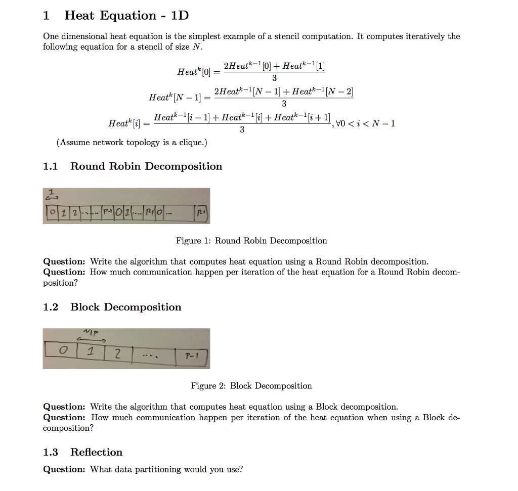 I Heat Equation -ID One dimensional heat equation is | Chegg.com