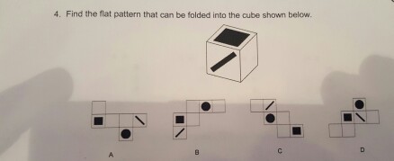 Solved Find the flat pattern that can be folded into the | Chegg.com