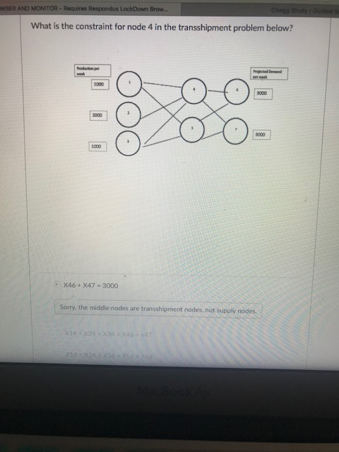 Solved WSER AND MONITOR-Requires Respondus LockDown Brow | Chegg.com