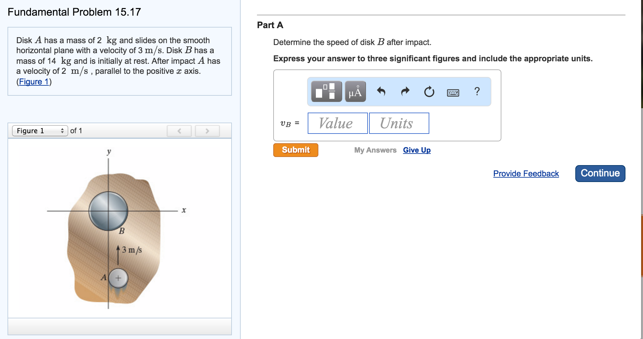 Solved Disk A has a mass of 2 kg and slides on the smooth | Chegg.com