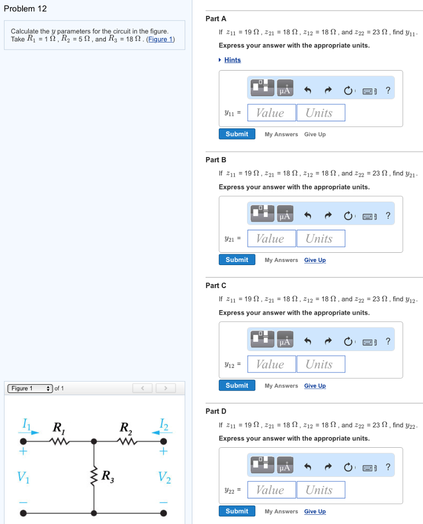 Solved Calculate the y parameters for the circuit in the | Chegg.com