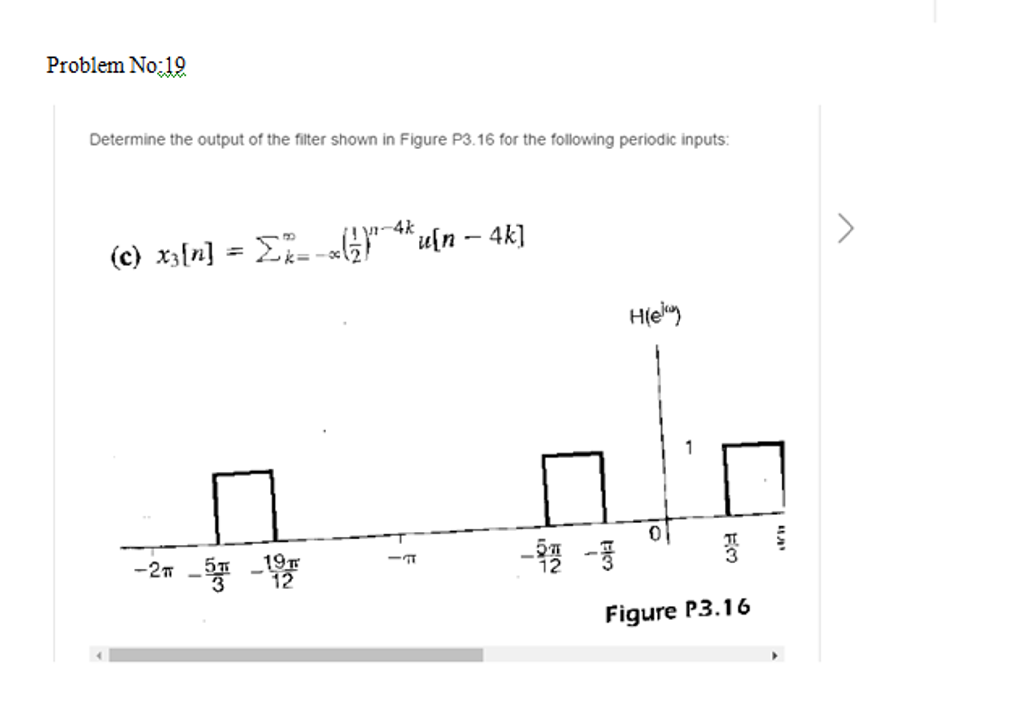 Solved Determine the output of the filter shown in Figure | Chegg.com