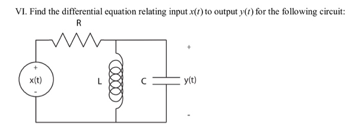 Solved Find the differential equation relating input x(t) to | Chegg.com