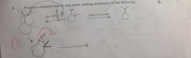 Solved 9. Propose a detailed step by step arrow pushing | Chegg.com