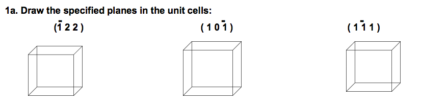 Solved Draw the specified planes in the unit cells: | Chegg.com