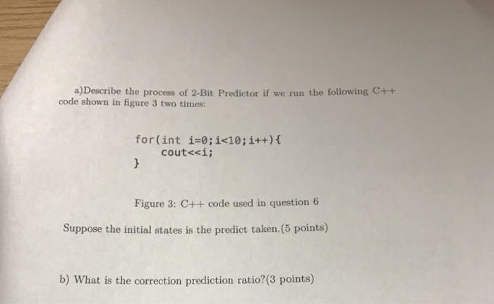 Solved Question 6(8 points) The 2-Bit Predictor diagram is | Chegg.com