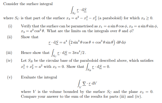 Solved Consider the surface integral Sc where Sc is that | Chegg.com