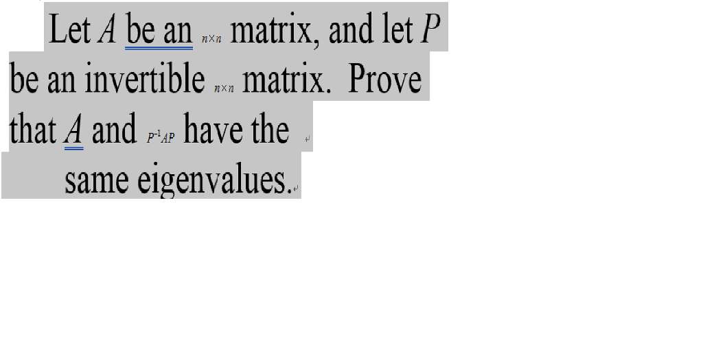Solved Let A be an n times n matrix, and let P be an | Chegg.com