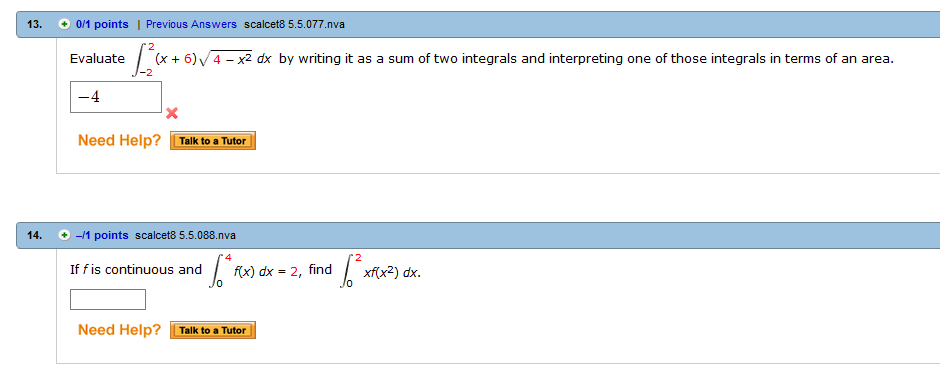 Solved Evaluate definite integral by writing it as a sum of | Chegg.com