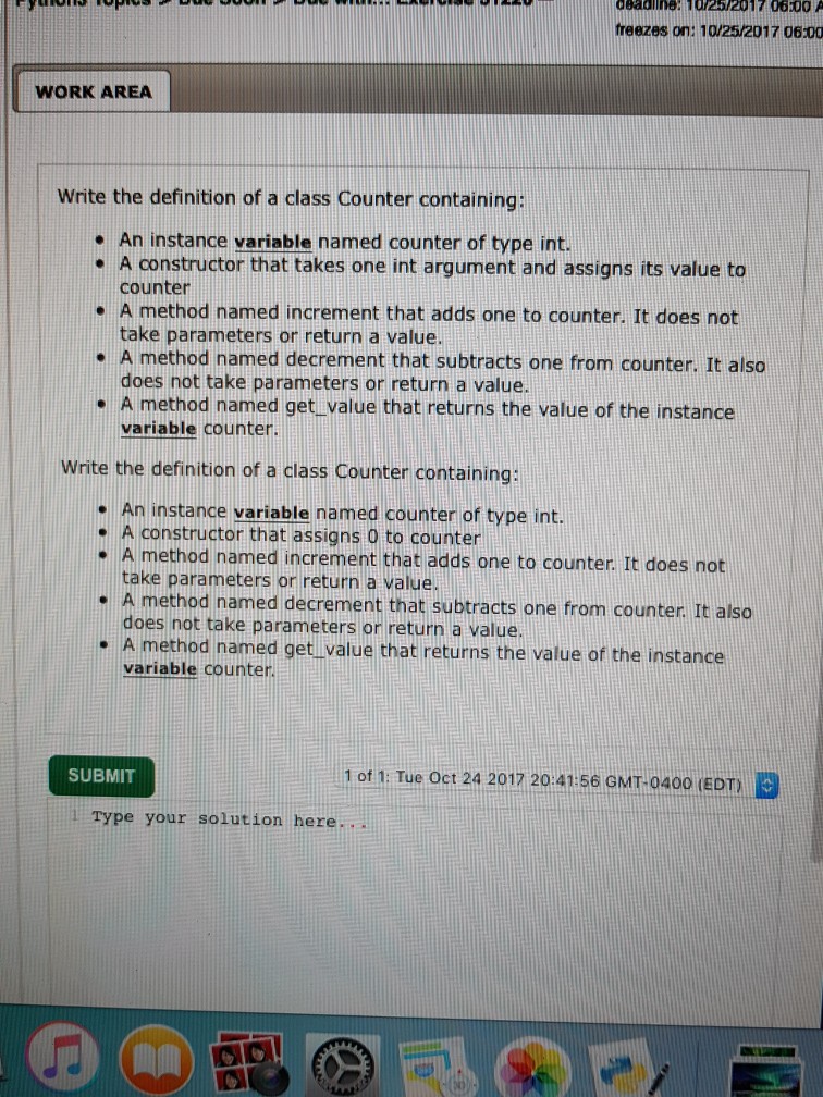 Solved Batin8: 10725/2017 06100 A freezes on : 1 022017 | Chegg.com