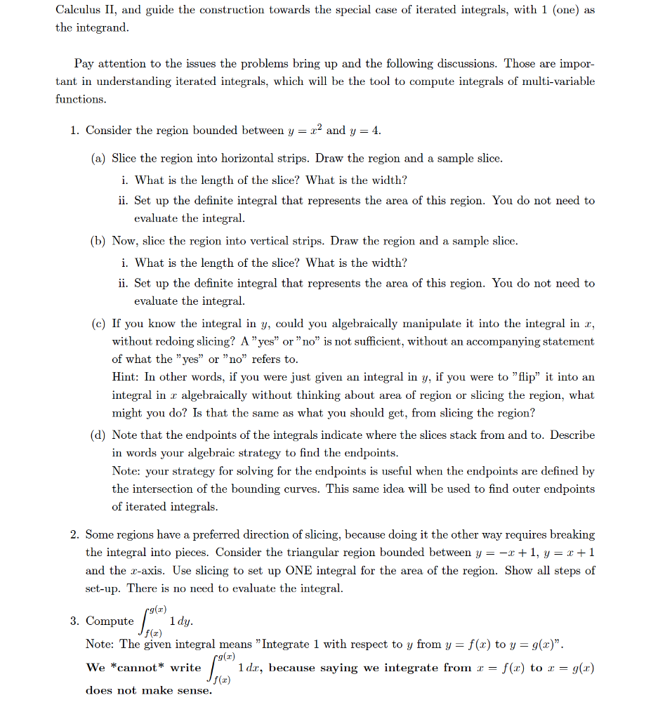 Solved Calculus II, and guide the construction towards the | Chegg.com