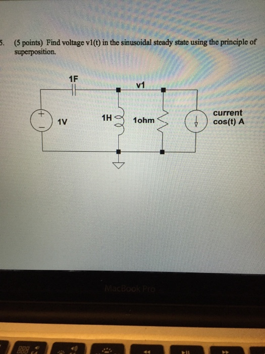 Solved Find voltage v1(t) in the sinusoidal steady state | Chegg.com