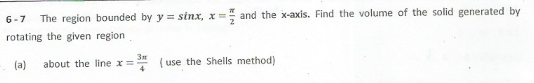 Solved The Region Bounded By Y Sinx X Phi 2 And The