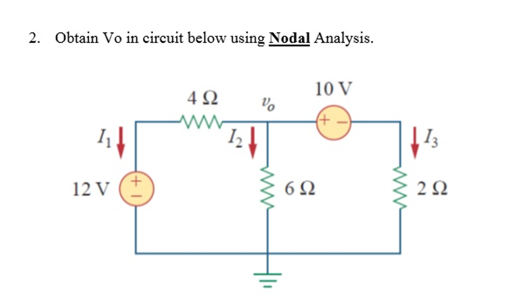 Solved Obtain Vo In Circuit Below Using Nodal Analysis