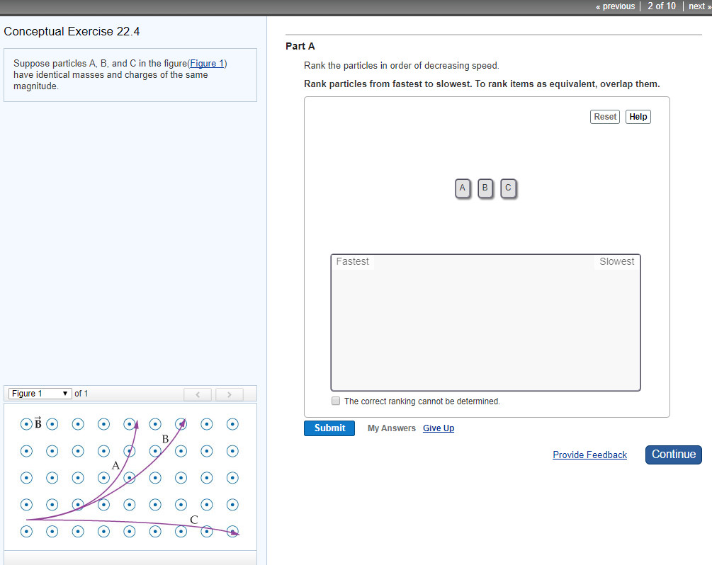 Solved Suppose particles A, B, and 0 in the figure(Figure l) | Chegg.com