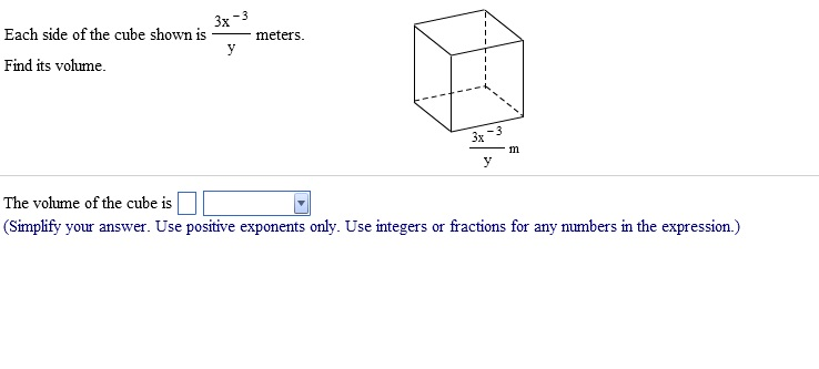 Solved What is the volume of the cube and is it cubic | Chegg.com