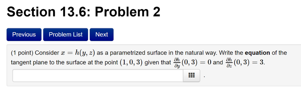 Solved Section 13.6: Problem 2 Previous Problem List Next (1 | Chegg.com