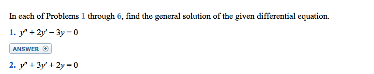 Solved In each of Problems 1 through 6, find the general | Chegg.com