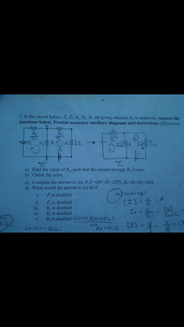 Solved In the circuit below, E1, E2, R1, R2, R3 are given, | Chegg.com