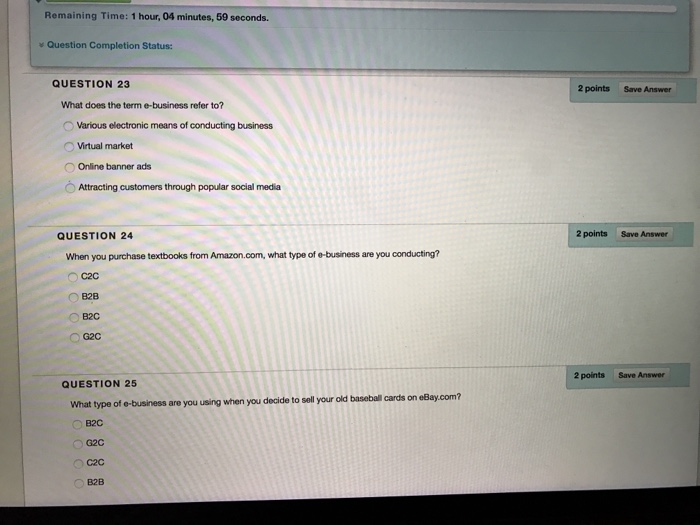 Solved Remaining Time: 1 hour, o6 minutes, 18 seconds. | Chegg.com