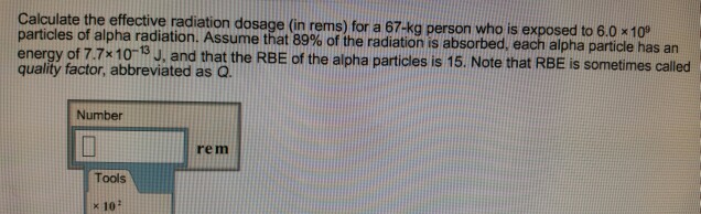 Solved Rads (rad) measure the radiation dosage absorbed by | Chegg.com