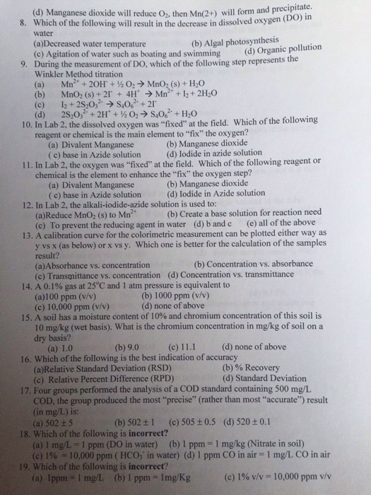 Solved Which of the following will result in the decrease in | Chegg.com