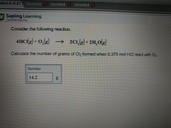 Solved Consider the following reaction. 4 HCl(g) + O_2(g) | Chegg.com