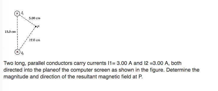 Solved Two long, parallel conductors carry currents |1= | Chegg.com