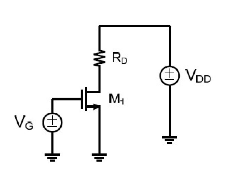 Solved For the circuit in the figure, set VDD to 10V and RD | Chegg.com