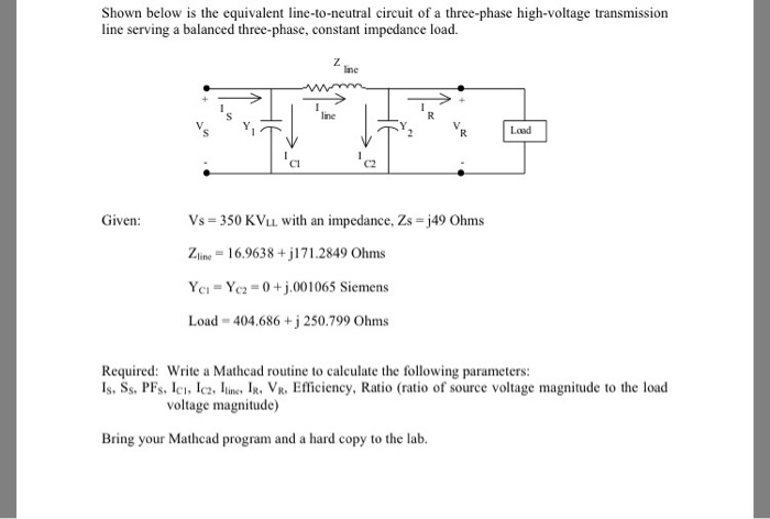 Shown below is the equivalent line-to-neutral circuit | Chegg.com