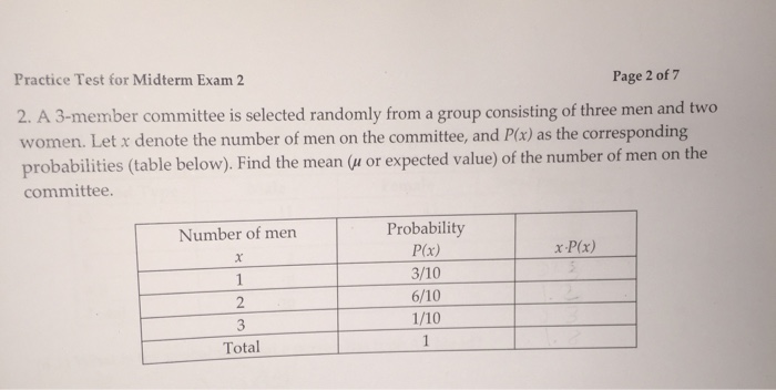 Solved A 3-member committee is selected randomly from a | Chegg.com