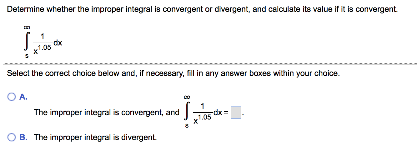 Solved Determine whether the improper integral is convergent | Chegg.com