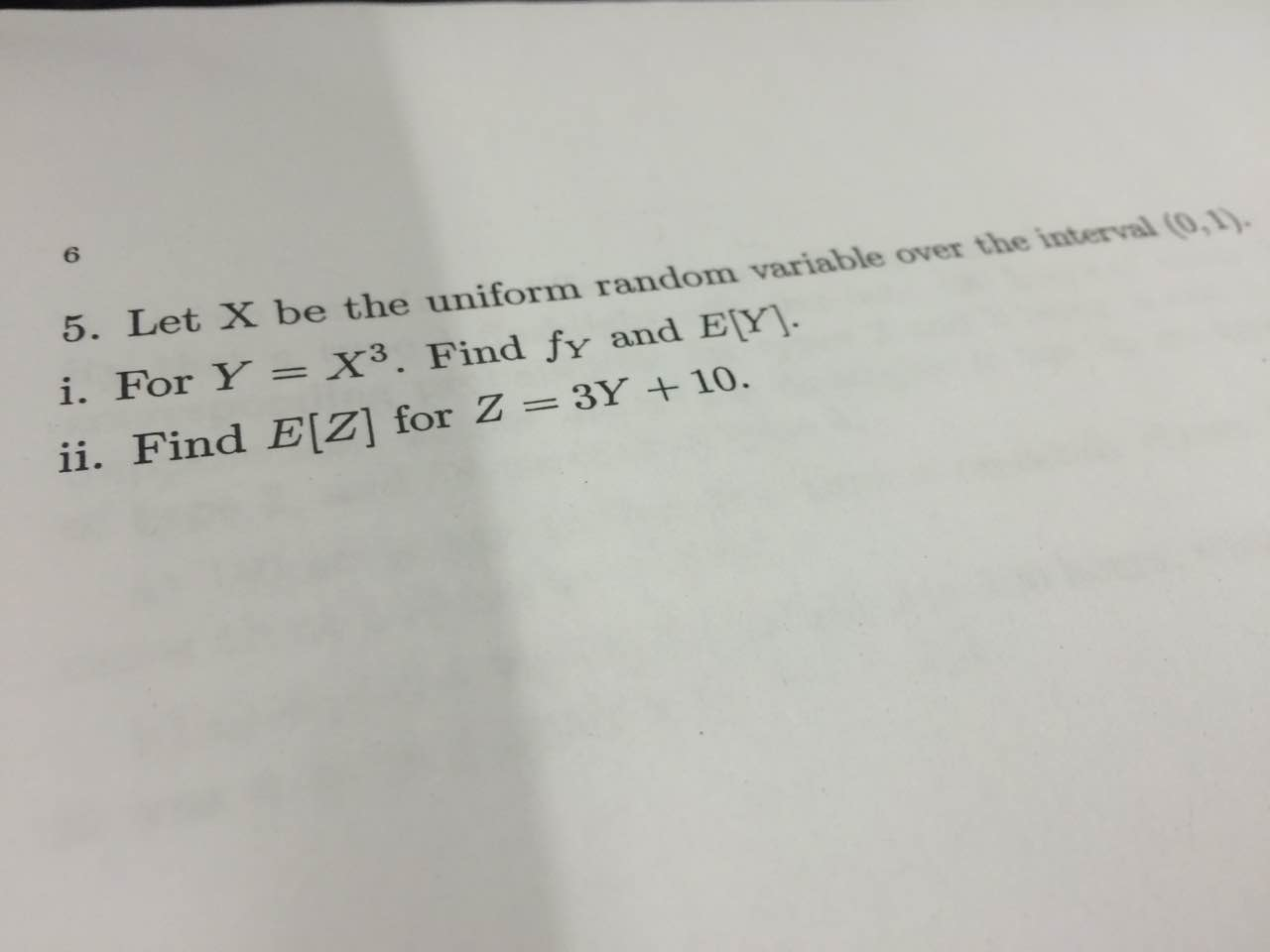 Solved 5. Let X be the uniform random variable over the | Chegg.com