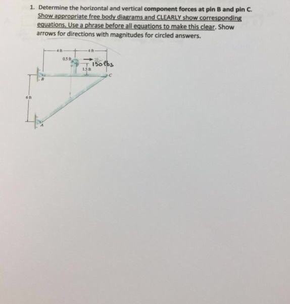 Solved Determine the horizontal and vertical component | Chegg.com
