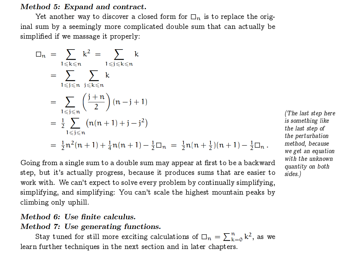 Yet another way to discover a closed form for n is | Chegg.com