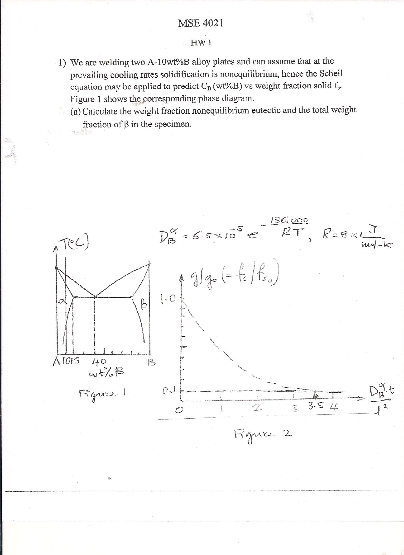 We are welding two A-10 wt% B alloy plates and can | Chegg.com