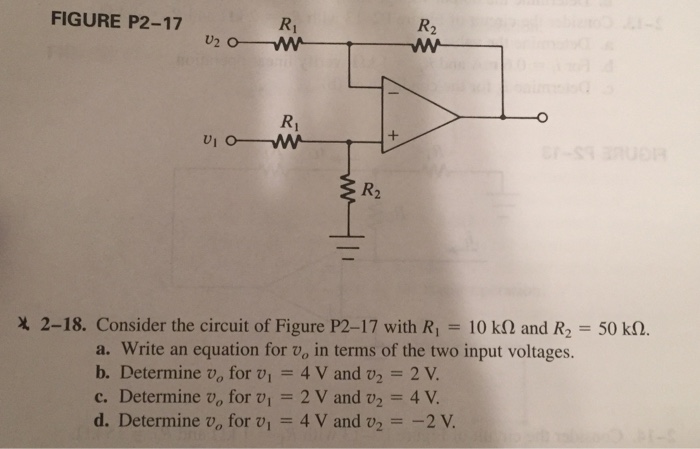 Solved Consider the circuit of Figure P2-17 with R_1 = 10 | Chegg.com