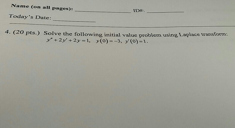 Solved Solve the following initial value problem using | Chegg.com